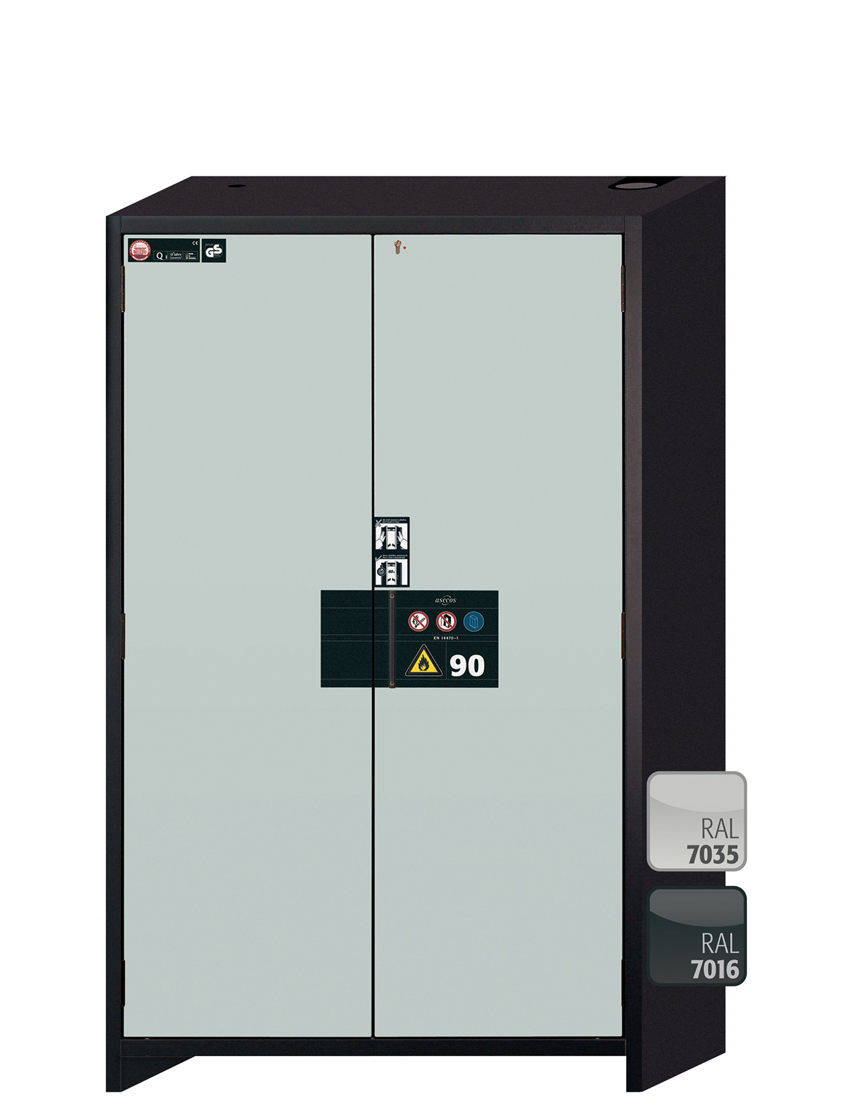 Sicherheitsschrank Q90.195.120.WDAC - 30002-041-30006 - asecos Konfigurator