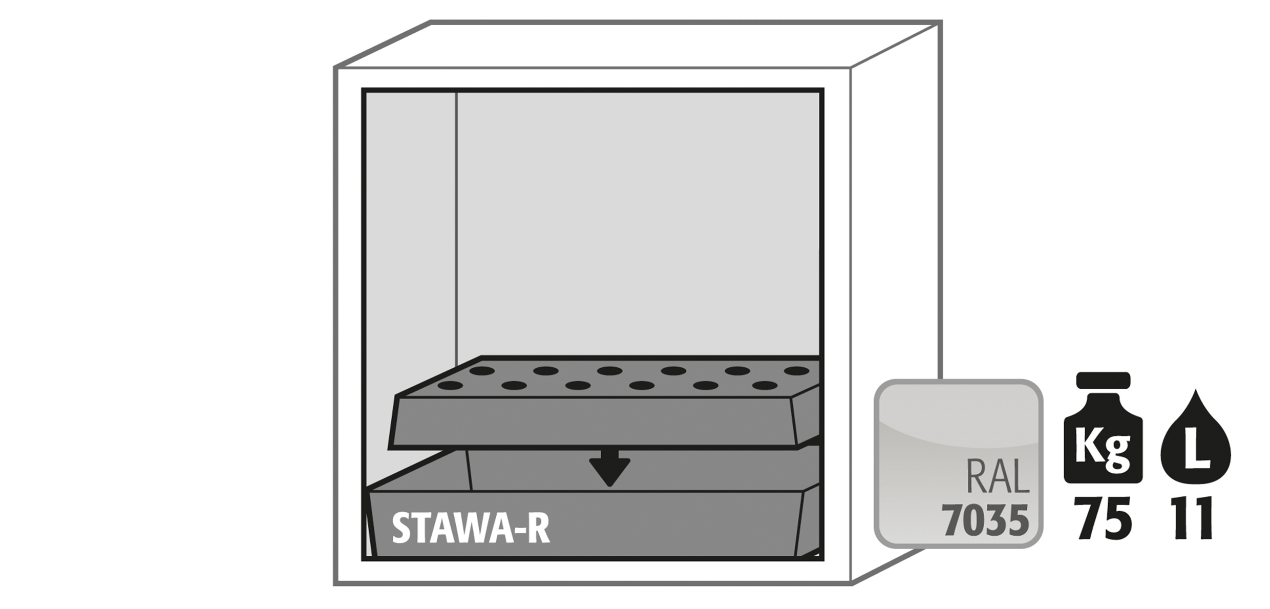Sicherheitsschränke Modell UB90.060.059.050.T - asecos Konfigurator