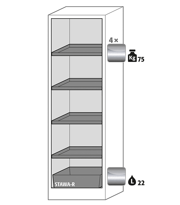 Safety Storage Cabinets model Q90.195.060.WDACR - asecos configurator