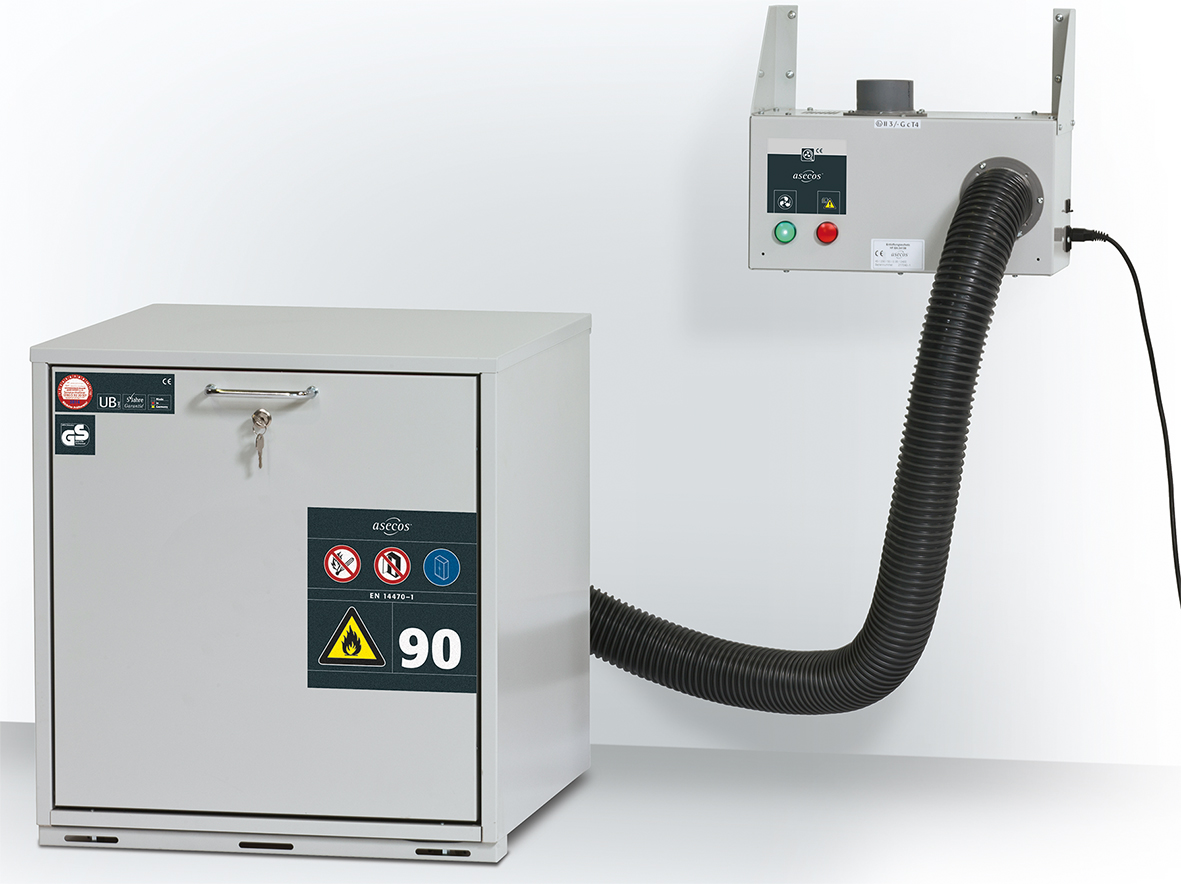 Extraction units for under bench cabintes - asecos configurator